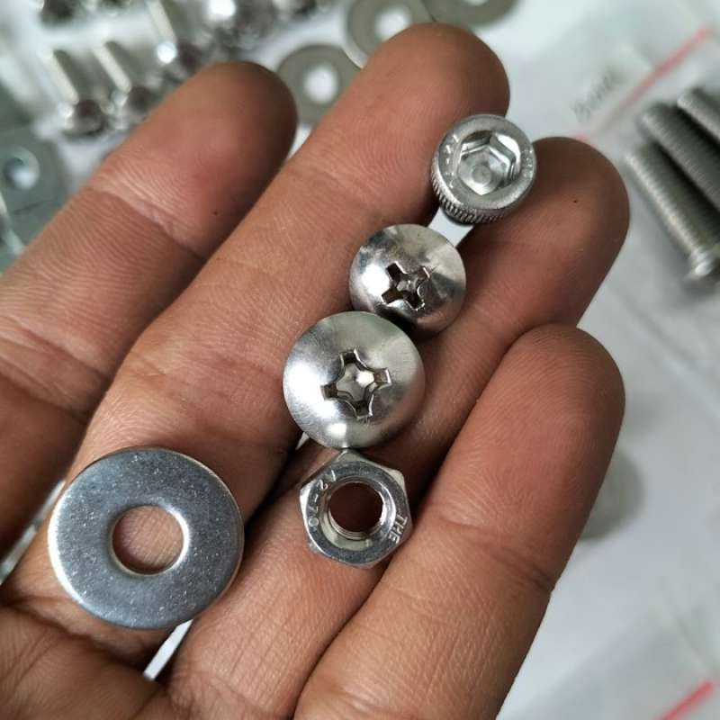 Promo Baru Baut Mur Skrup Full Body Set Sayap Satria Hiu Lscm Stainless ...