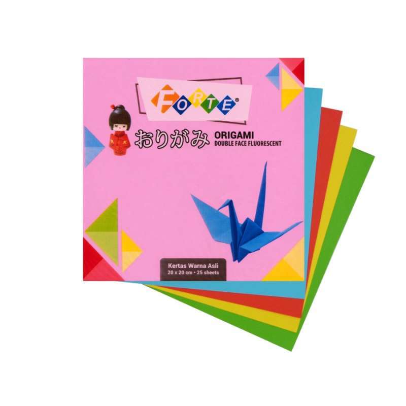 Promo Kertas lipat Origami FORTE dua sisi ukuran 20 x 20 cm isi 25 ...