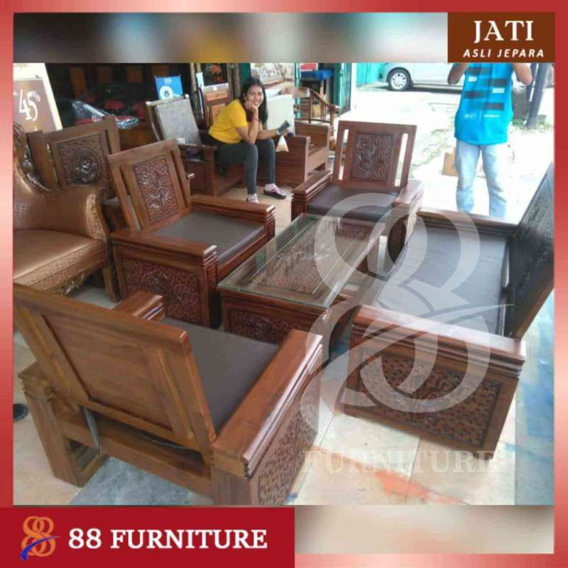 Jual Kursi Tamu Jati Minimalis | Kursi Jati Minimalis Di Seller 88 ...