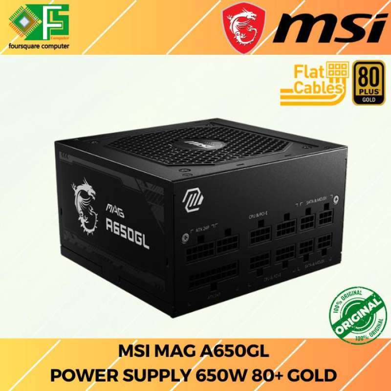 Promo Psu Msi Mag A650gl 650w 80+ Gold Full Modular | Power Supply 650 ...