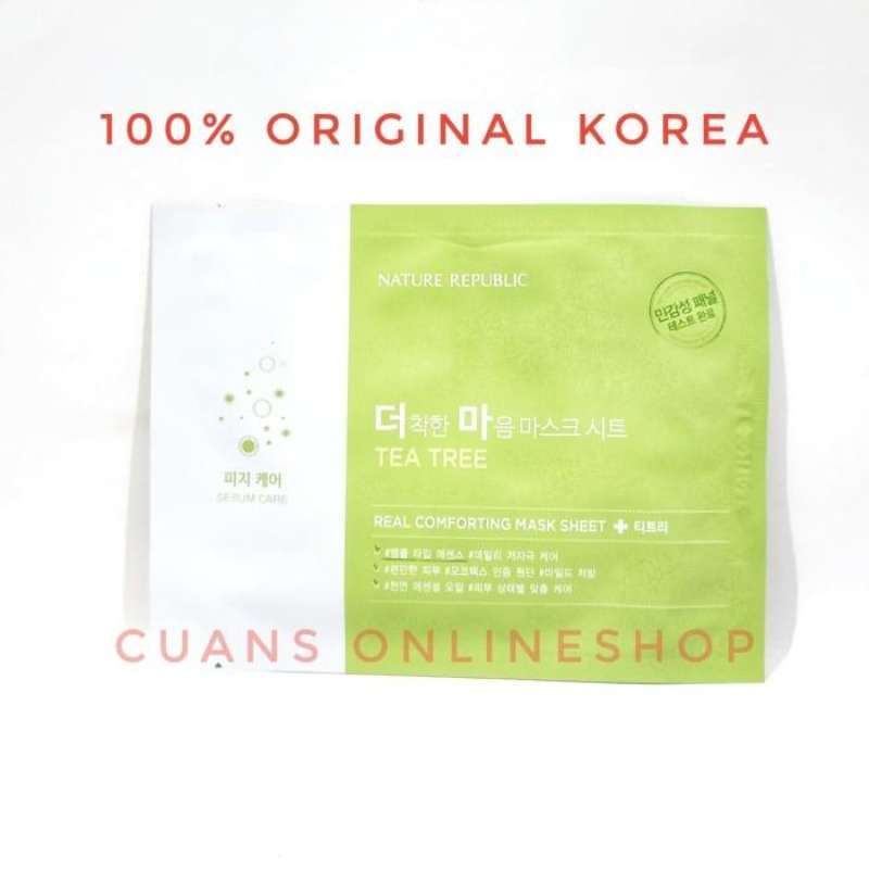 Jual Masker Nature Republic Tea Tree Sebum Care Real Comforting Mask ...
