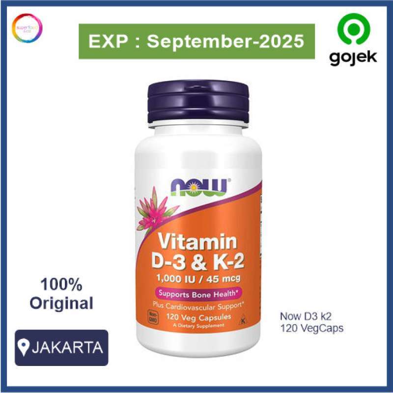 Promo Now Vitamin D3 K2 120 Veg Caps Diskon 33% Di Seller Azzana Storee - Meruya Selatan (udik ...