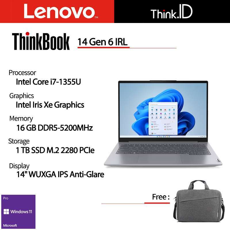 Jual Lenovo Thinkbook 14 G6 Irl I7-1355u 16gb 1tb Ssd 14ips Win11pro Di Seller Think.id Official ...