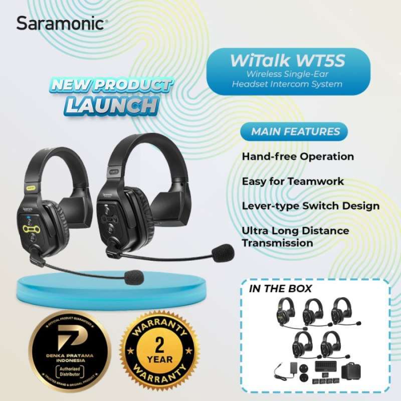Jual Saramonic Witalk Wt5s Wireless Single-ear Headset Intercom System ...