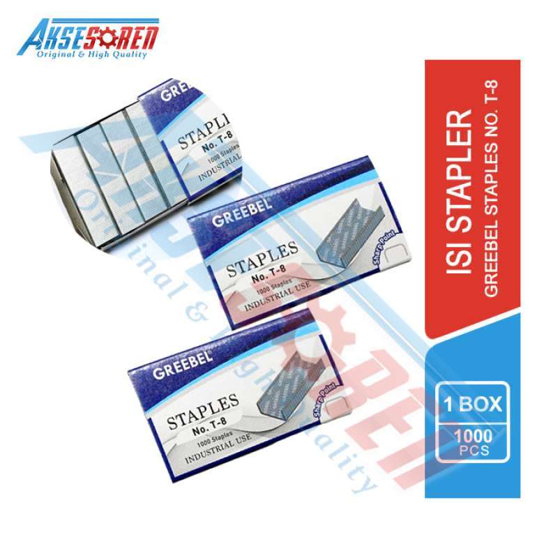 Jual Aksesoren Isi Staples Greebel 1 Box / Refill Stapler / Isi Ulang ...