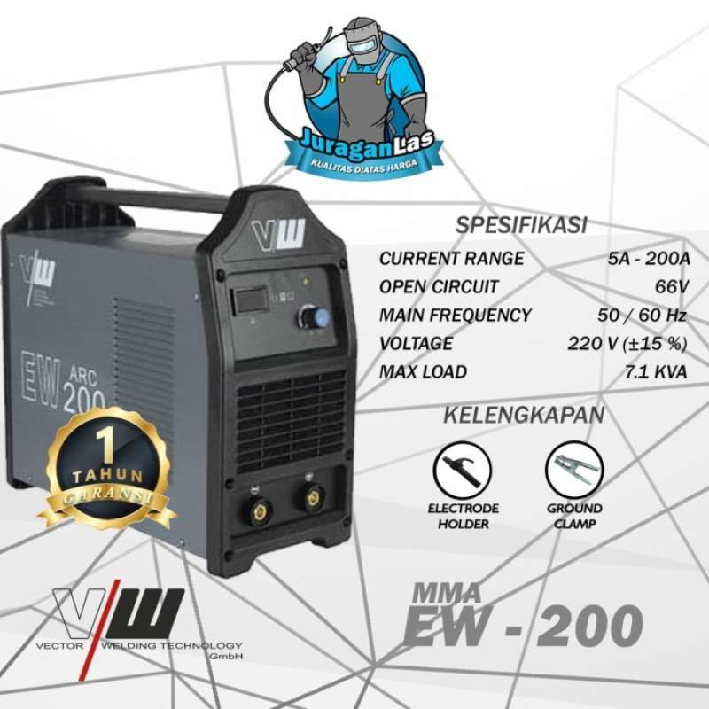 Promo Mesin Las Mma 200a Merk Vector Tipe Ew-200 Diskon 20% Di Seller ...