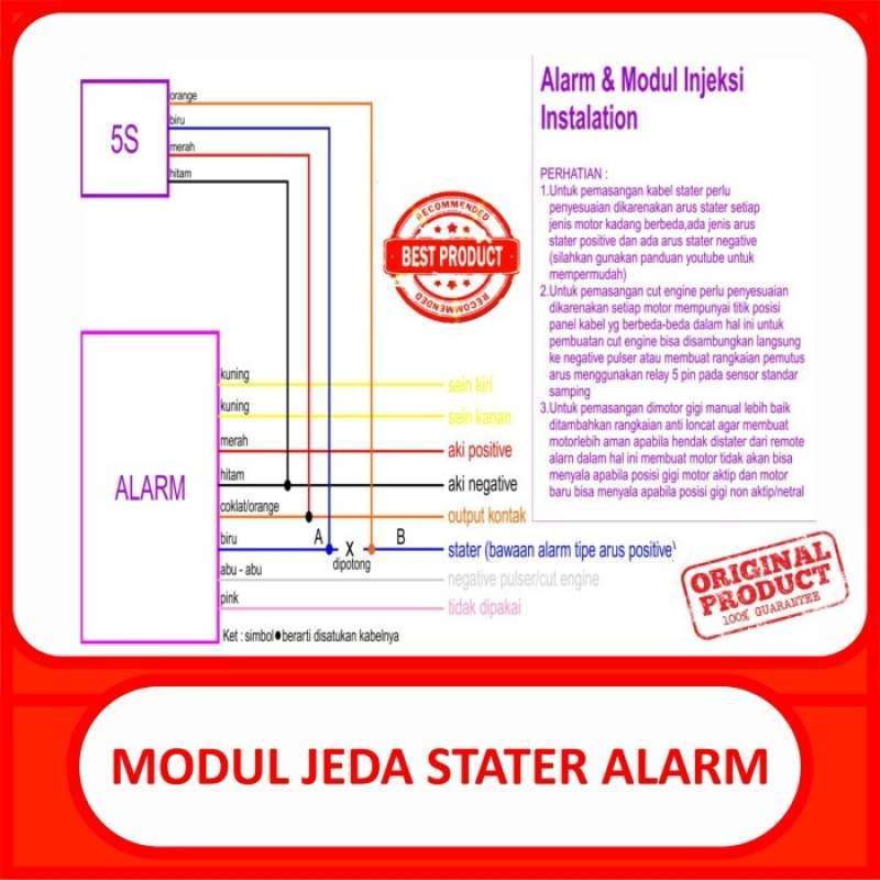Promo Alarm Motor Vinyx V12 Modul Injeksi Jeda Stater Diskon 33% di ...