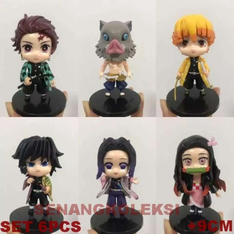 Promo Kimetsu No Yaiba Demon Slayer Figure set isi 6 Diskon 23% di ...
