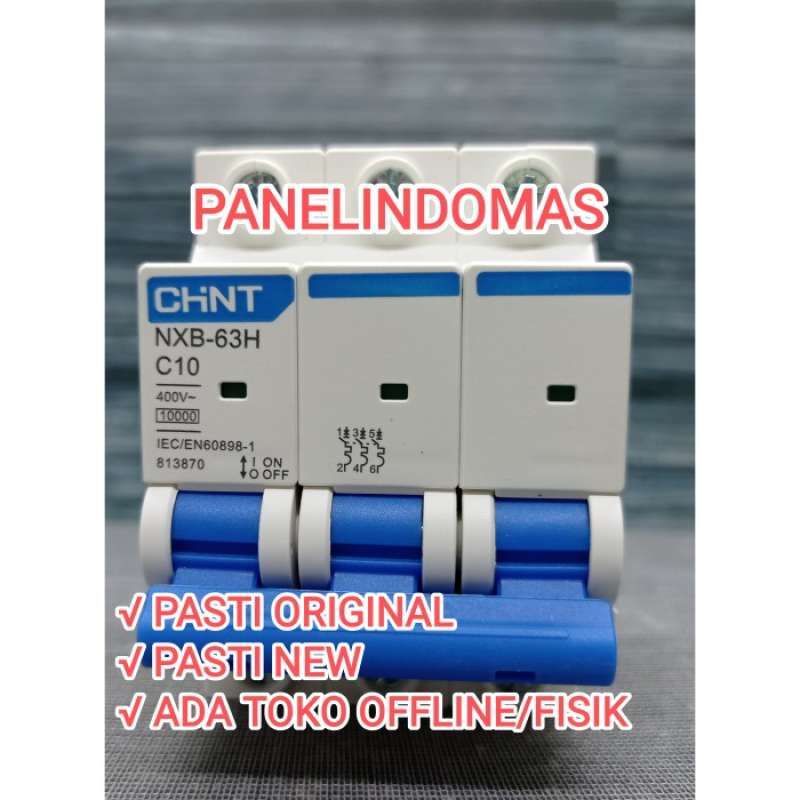 Promo MCB CHINT NXB-63H 3P / 3POLE 10A 10kA CHINT Diskon 23% di Seller Lixia Store - Cengkareng ...