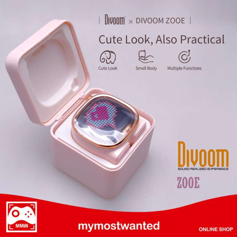 Promo DIVOOM SPEAKERS CUTE CUSTOM LED PIXEL ART BLUETOOTH - ZOOE PINK ...