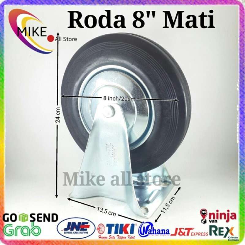 Promo Roda Troli 8 Mati Roda Karet 8Inch 8 Inch Troly Gerobak Trolley ...