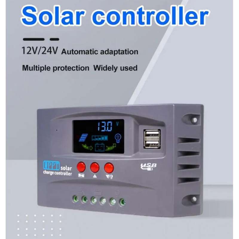 Jual Hxc Solar Charge Controller Mppt 2 Usb Automatic Identify 12v/24v ...