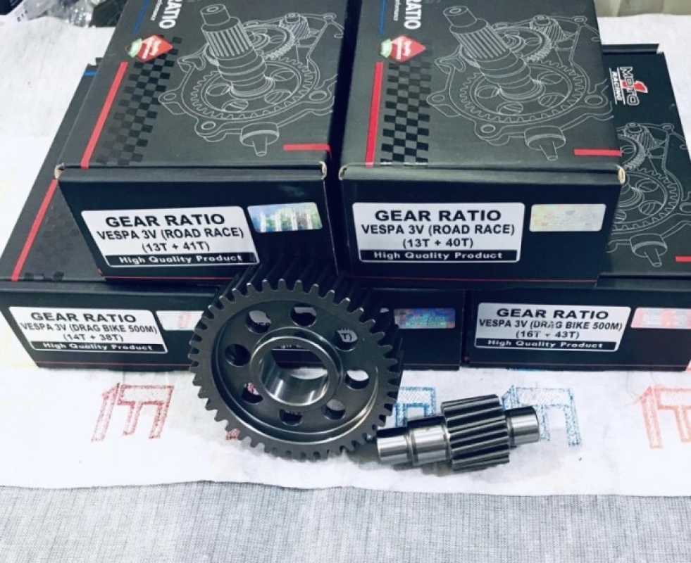 Promo Gear Rasio Gigi Ratio Moto 1 Vespa 3v Ukuran 13-41t Road Race ...