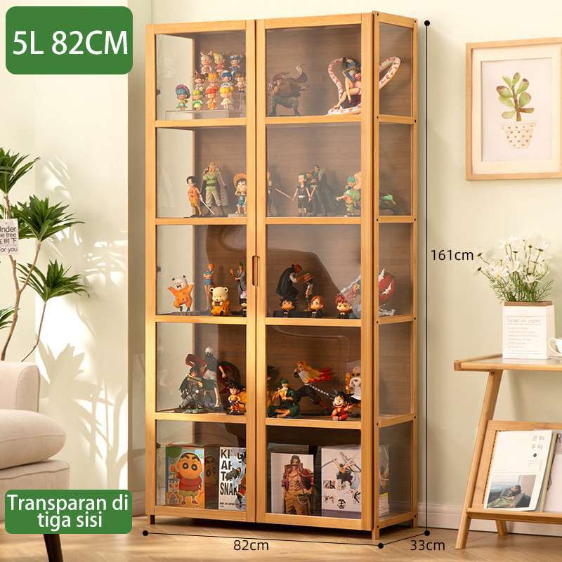 Promo Lemari Buku Transparan Rak Buku Serbagun Um - B：5l / 82*33*161cm ...