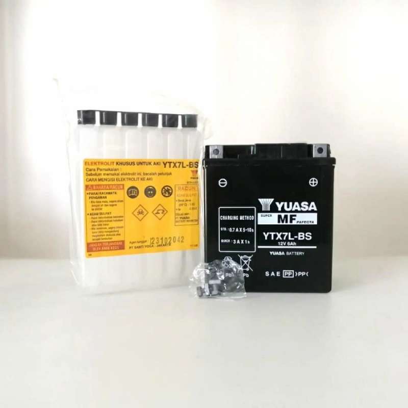 Promo Aki Motor Yamaha R25, Honda Cbr 250 Yuasa Ytx7l-bs Mf Original Diskon 33% Di Seller ...