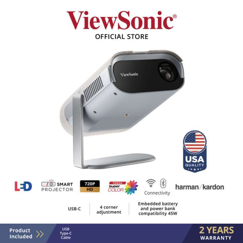 Promo Viewsonic M1 Pro Smart Led Ultimate Portable Projector Diskon 33% ...