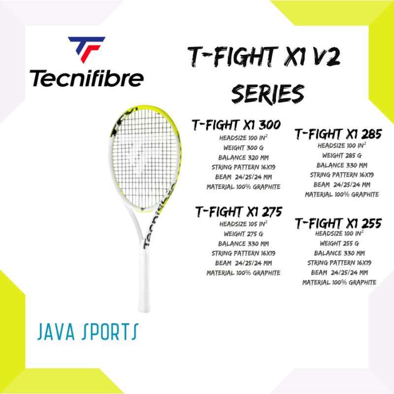 Promo Raket Tenis Tecnifibre Tf X1 V2 Series 300 285 275 255 Tennis Racket Original Diskon 5% Di ...