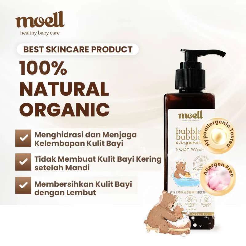 Jual Moell Body Lotion | Hair Lotion | Body Wash | Shampo Bayi ...