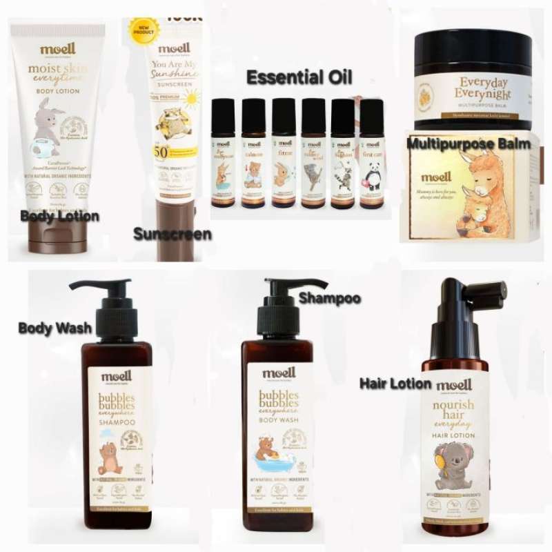 Jual Moell Body Lotion | Hair Lotion | Body Wash | Shampo Bayi ...