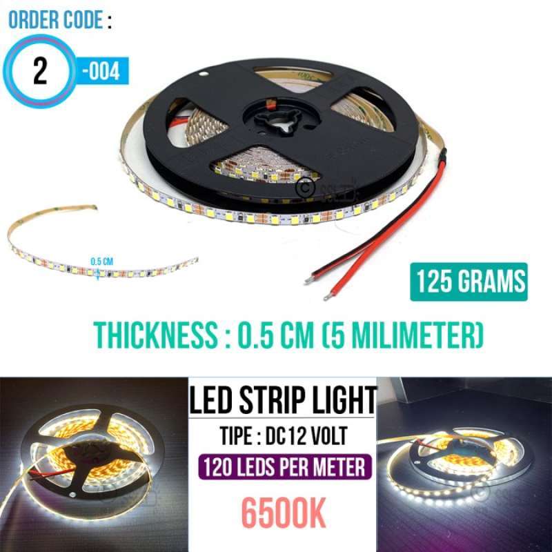 Promo Led Strip 2835 120 Leds Per Meter Pcb Tebal 5mm 6500k Diskon 33% ...