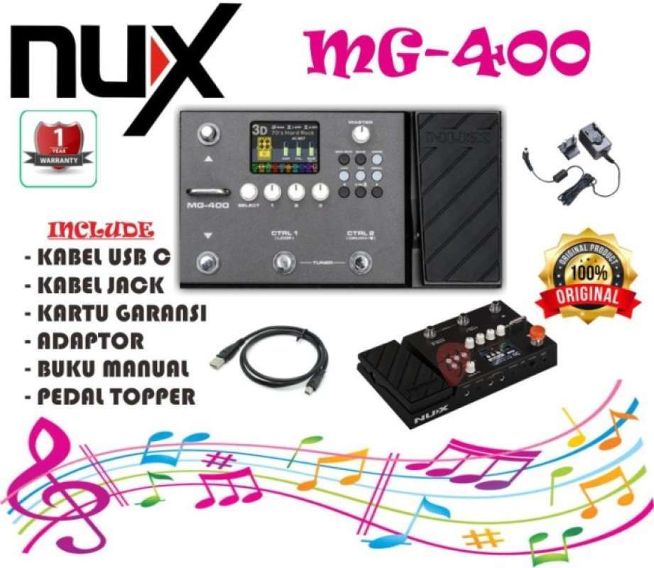 Promo Nux Mg-400 Modeling Guitar & Bass Cessor Efek Gitar Mg400 Diskon ...