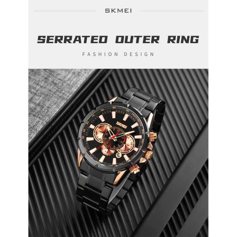 Jual Jam Tangan Pria Analog Chronograph Stainless Steel 9241 Aneh Pria ...