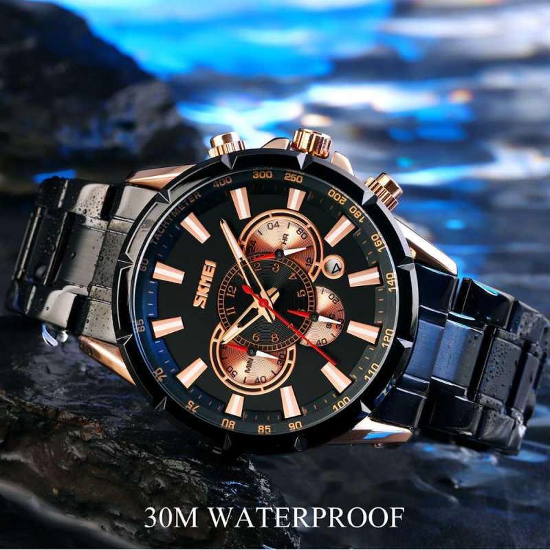 Jual Jam Tangan Pria Analog Chronograph Stainless Steel 9241 Aneh Pria ...