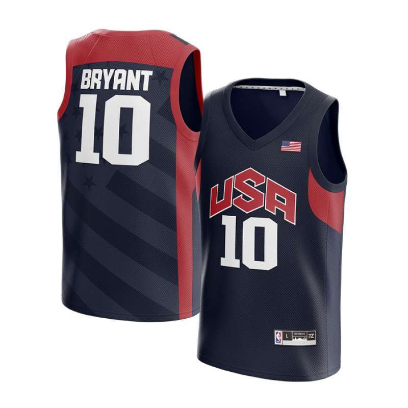 Jual Jersey Kobe Bryant Usa 2012 #10 Dongker Biru Blue Kaos Basket Baju ...