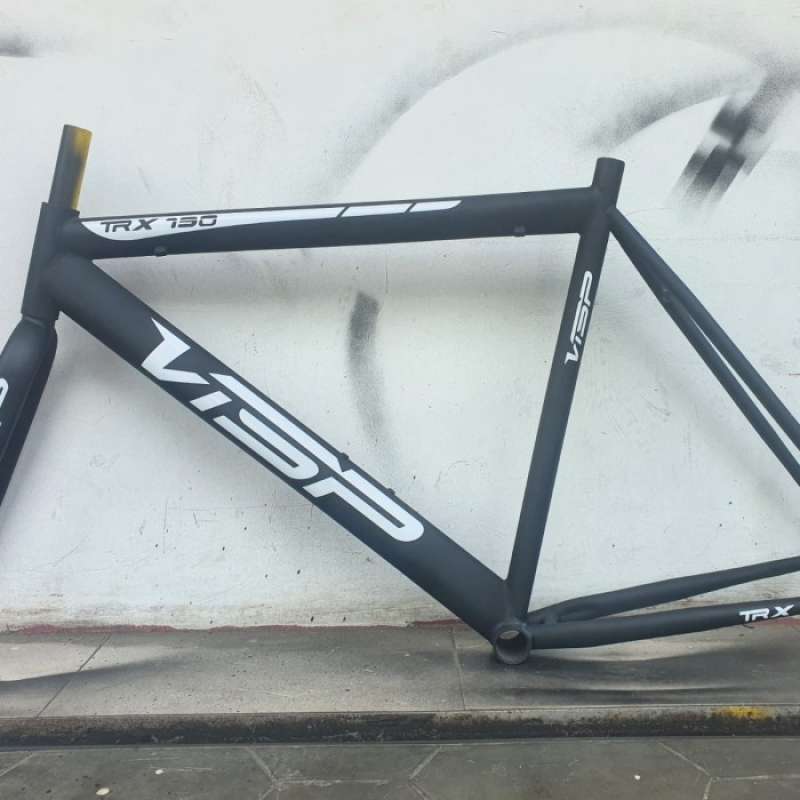 Jual Frameset Fixie Visp Hitam Black Frame Set Steel Impor Decal Fixed ...