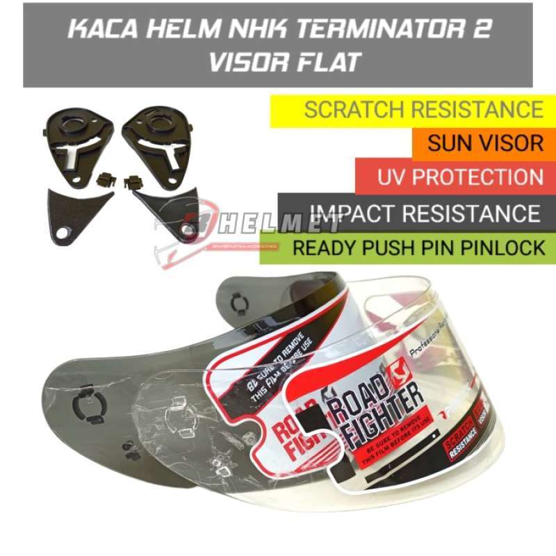 Jual Kaca Helm Nhk Terminator Original Flat Visor Clear Hitam Smoke ...