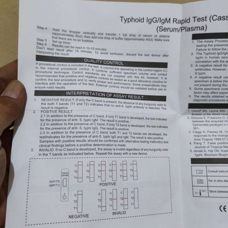 Promo Typhoid Salmonella Typhi Card Igg Igm Sky Test Isi 25 Device ...