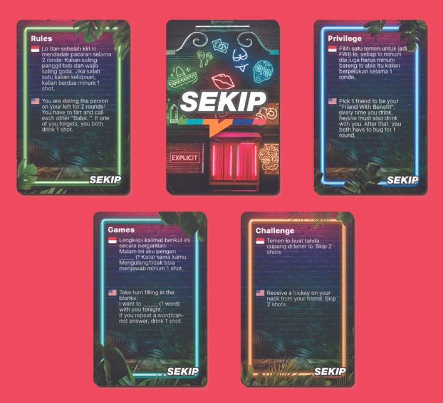 Promo Sekip Wild Drinking Card Permainan Kartu Board Game Truth Or Dare ...