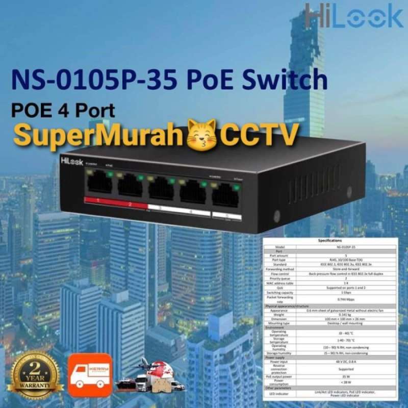 Promo Hilook Poe Switch Ns-0105p-35 5port Diskon 23% Di Seller Skala Store - Cengkareng Barat ...