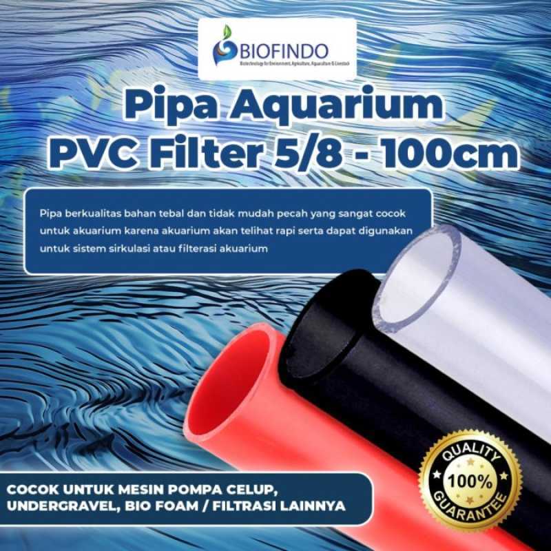 Jual Pipa Aquarium Hitam, Merah, Dan Bening Filter Pvc 5/8 -100cm 20 ...