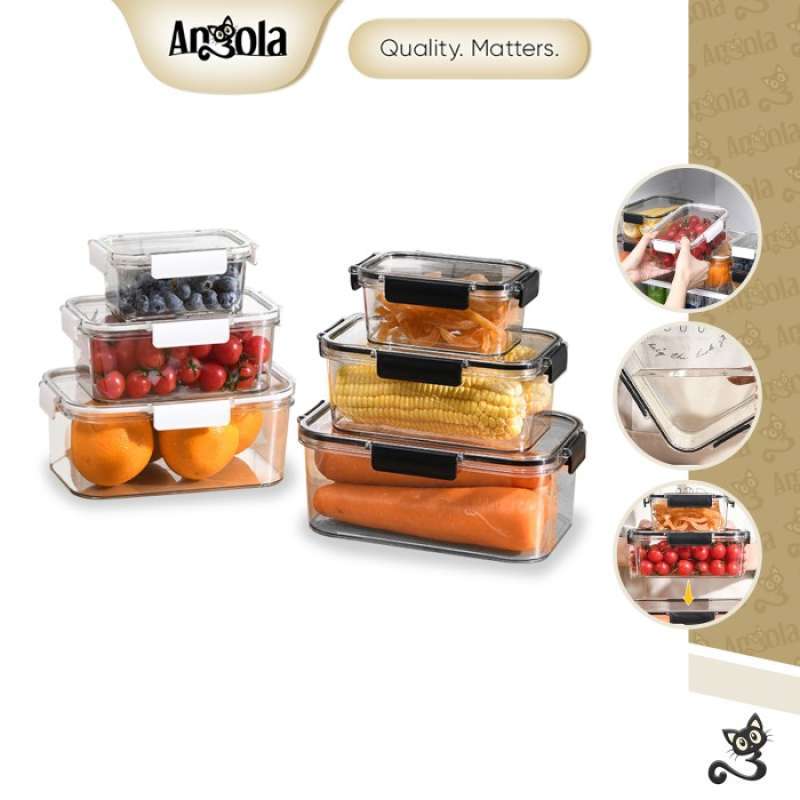 Jual Angola Food Container C60 Tempat Penyimpanan Makanan 450ml Di ...