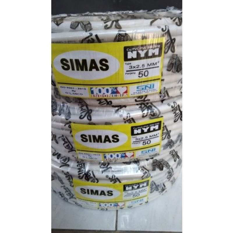 Jual Kabel Sni Murah 3 X 2.5 Simas 3x2.5 Nym Panjang 50 Cable Isi 3 ...