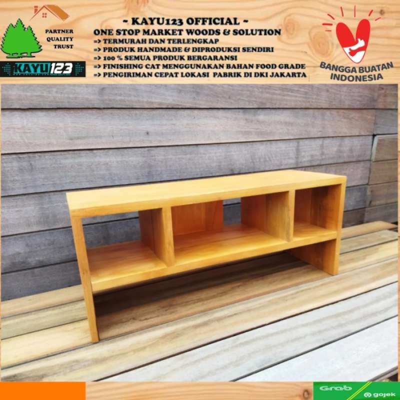 Promo Meja Monitor Kayu Minimalis Wooden Table Monitor Table Tv Stand ...