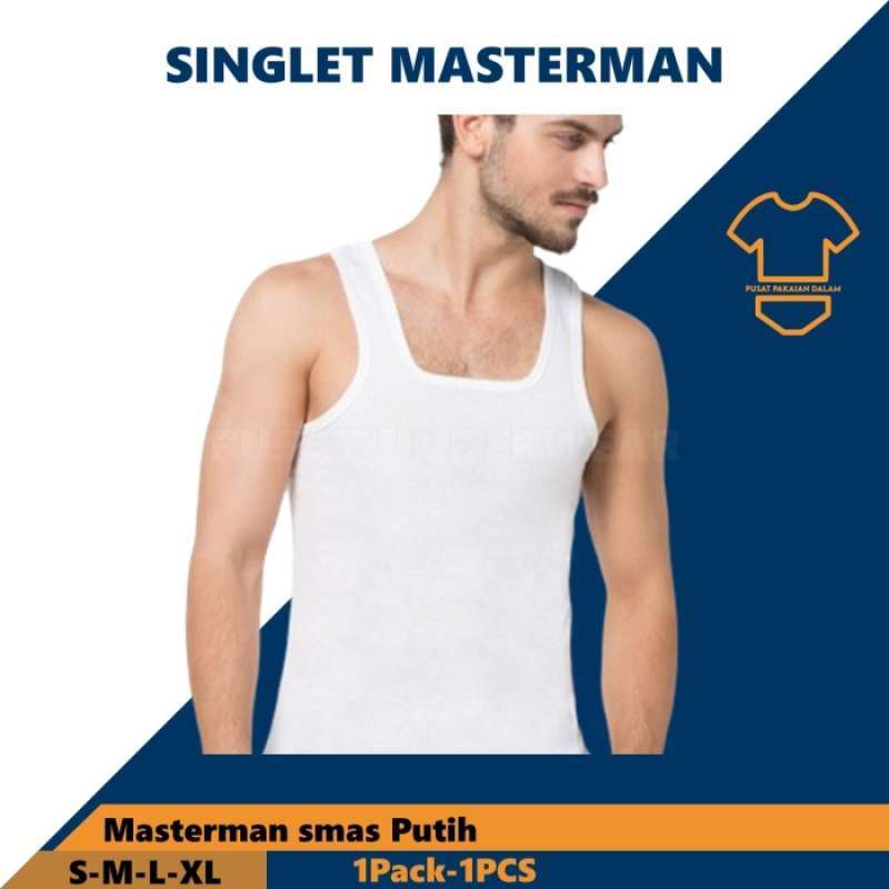 Jual Singlet Pria Masterman Warna Putih / Hitam / Abu Di Seller Zati ...