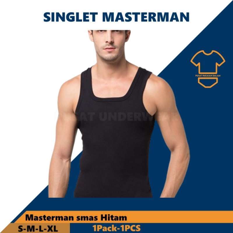 Jual Singlet Pria Masterman Warna Putih / Hitam / Abu Di Seller Zati ...