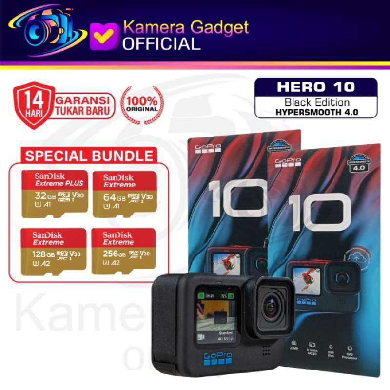 Jual Gopro Hero 10 Black Edition Hypersmooth 5.3k 60fps Go Pro Hero X ...