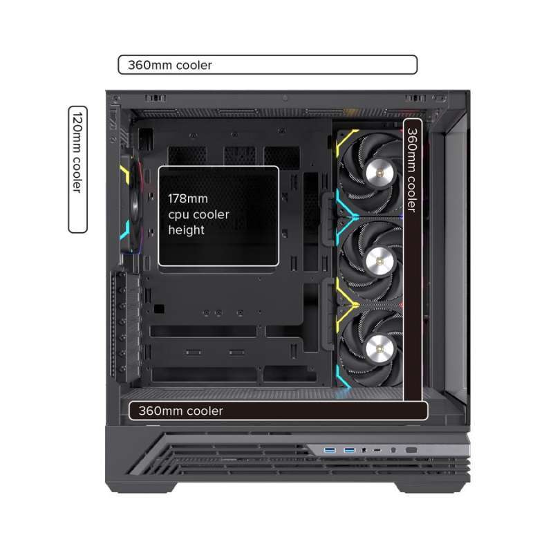 Jual Casing Pc Gaming Einarex Prisma S800 Atx 4 Fan Rgb Support ...