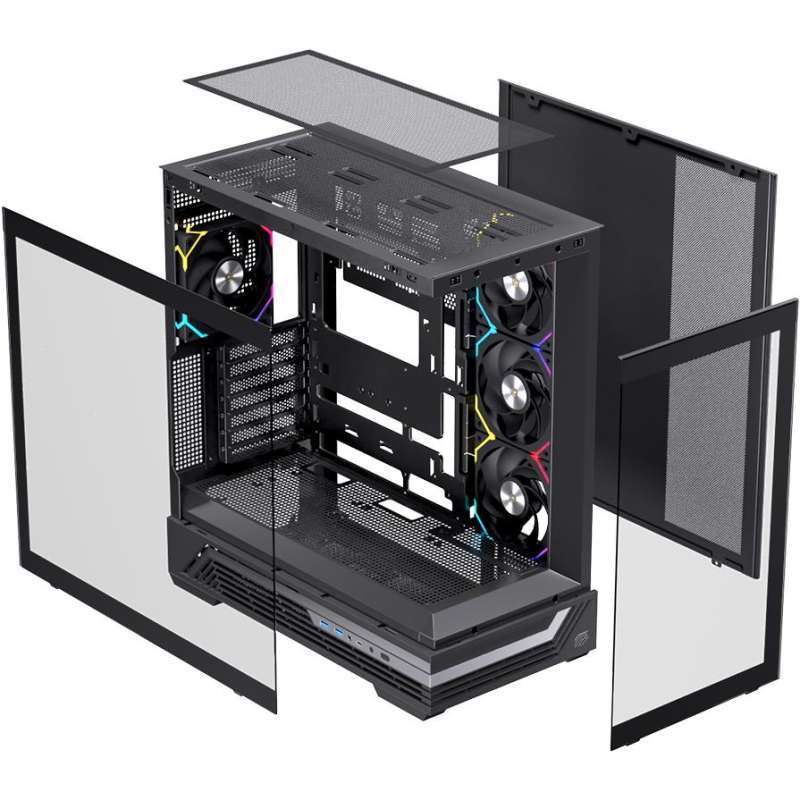 Jual Casing Pc Gaming Einarex Prisma S800 Atx 4 Fan Rgb Support ...