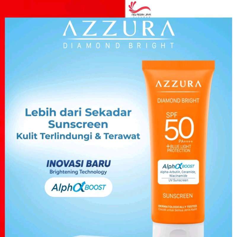 Jual Azzura Diamond Bright Sunscreen Spf 50 Pa+++ 30ml Di Seller New ...