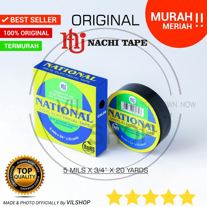 Jual Lakban Solatip Isolasi Listrik Hitam Nachi National / Vinyl ...