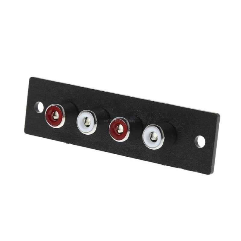 Jual Socket Rca Female 4x Terminal Panel 4 Way Pin Kaki Dual Audio ...