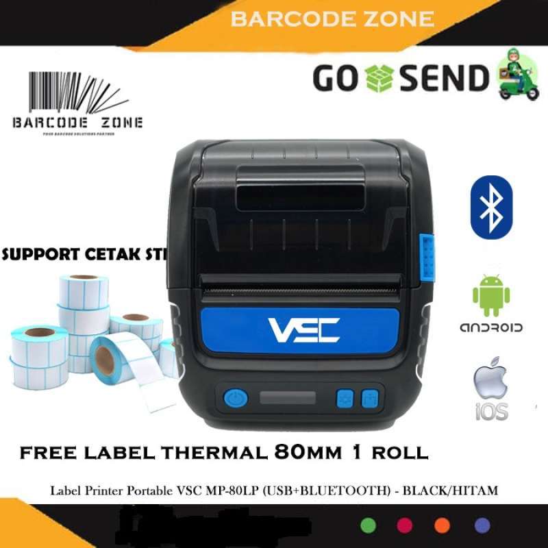 Promo Mobile Printer Bluetooth Label Thermal Alamat 80Mm Vsc Mp-80Lp ...