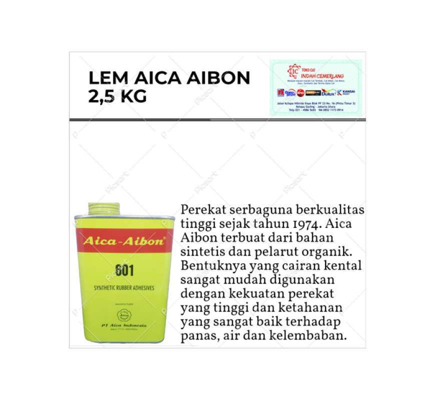 Promo Lem Aica Aibon Galon 2.5Kg Diskon 17% di Seller KSM Store ...