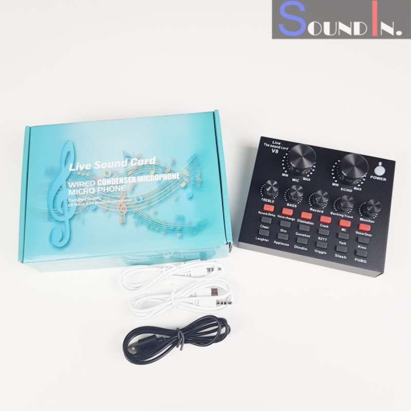 Promo Soundcard External V8 Box Biru Untuk Karoke Atau Live Streaming ...