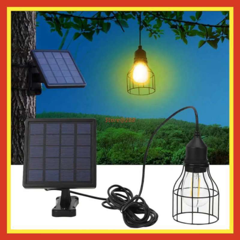 Jual Lampu Solar Panel Cell Tenaga Surya Bohlam Gantung Taman Pijar ...