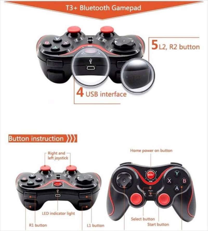 Jual GAMEPAD WIRELESS CONTROLLER TERIOS T3 , SUPPORT ANDROID & WINDOWS ...